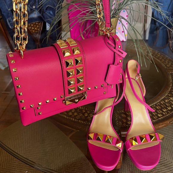 Michael Kors | Bags | Michael Kors Studded Cece In French Pink With ...